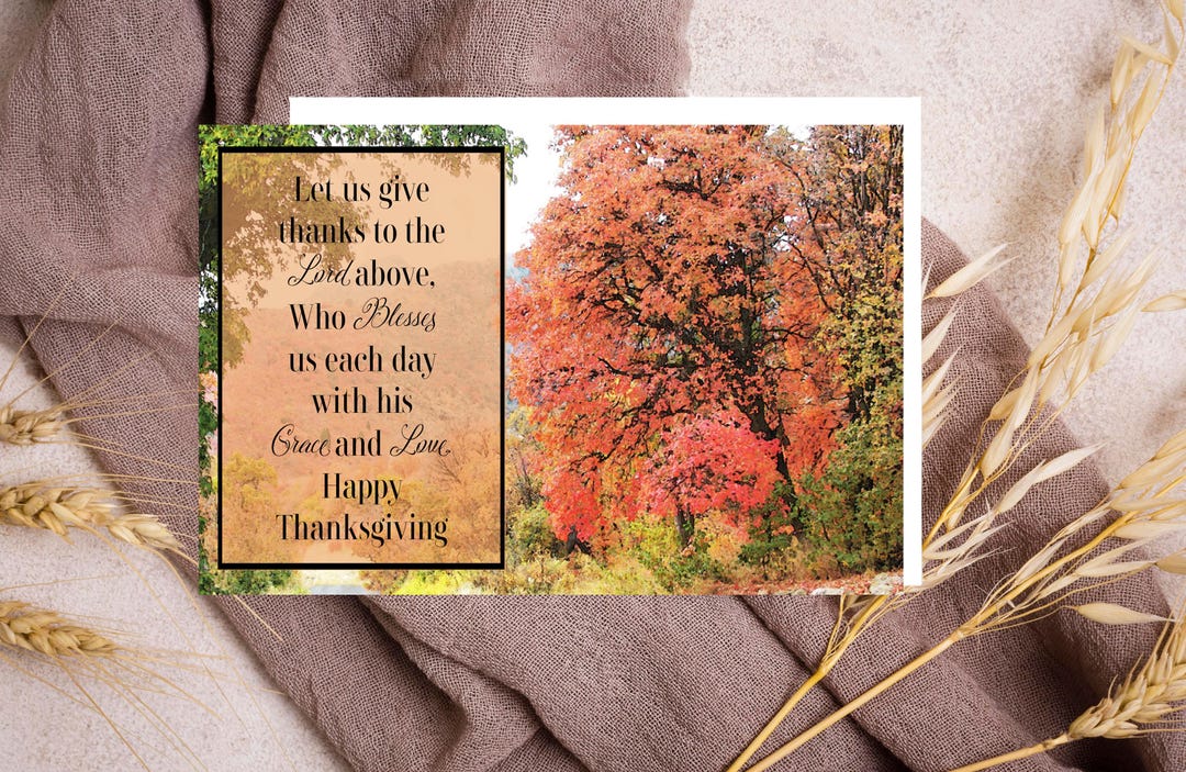 Autumn Thanksgiving Card: Religious Printable (digital Download) - Etsy