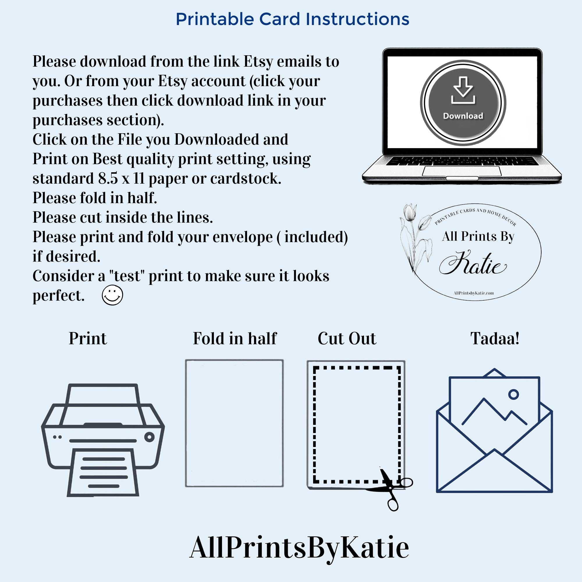 Autumn Leaves Birthday Card: Printable Fall Colors (digital Download ...