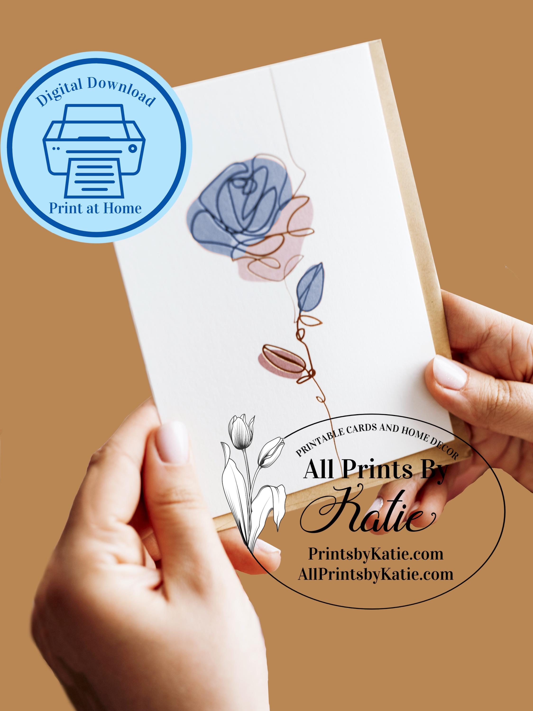 I Love You Always Forever Printable Card, Print From Home Love Card ...