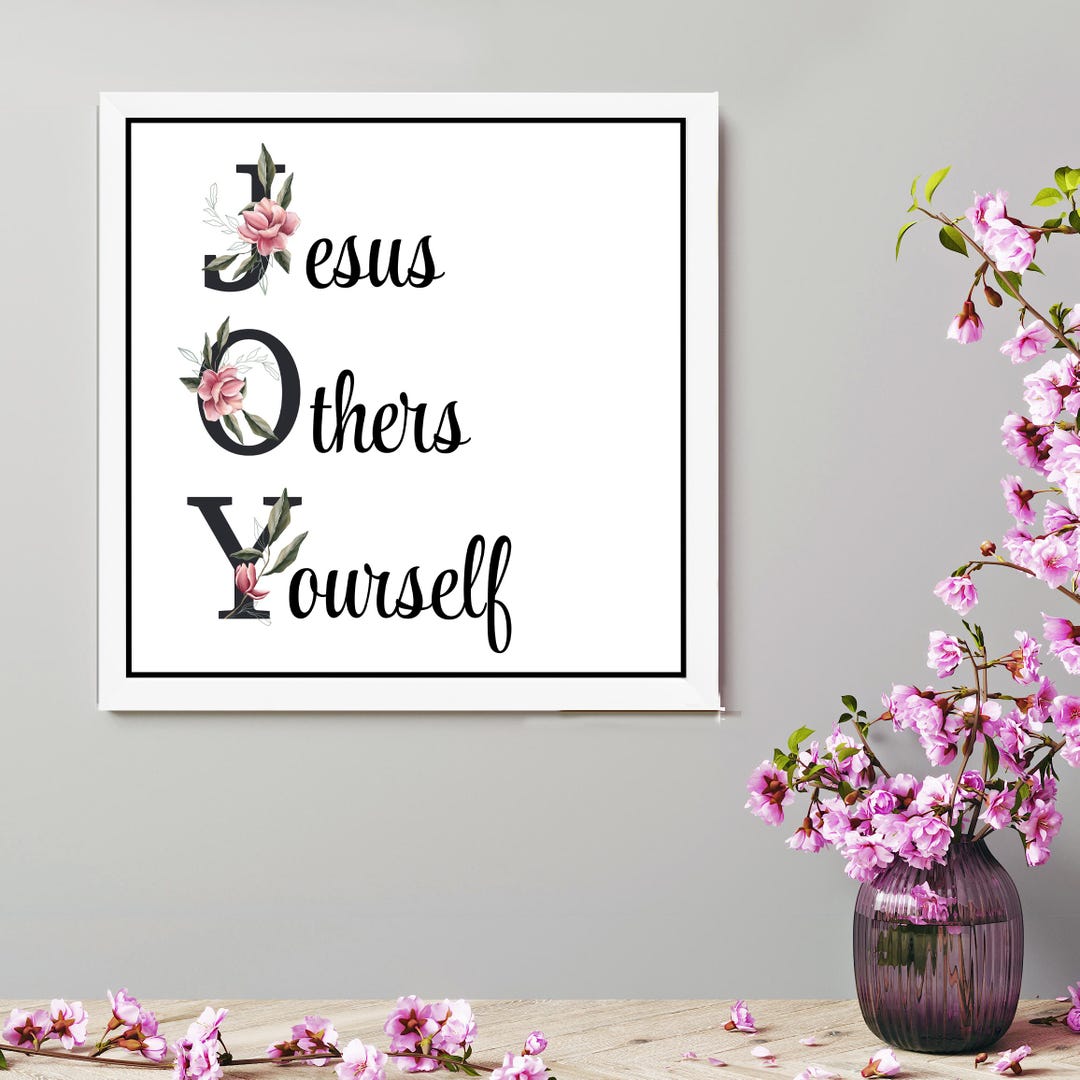 Joy Wall Art, Jesus Others Yourself Printable Art, Printable ...