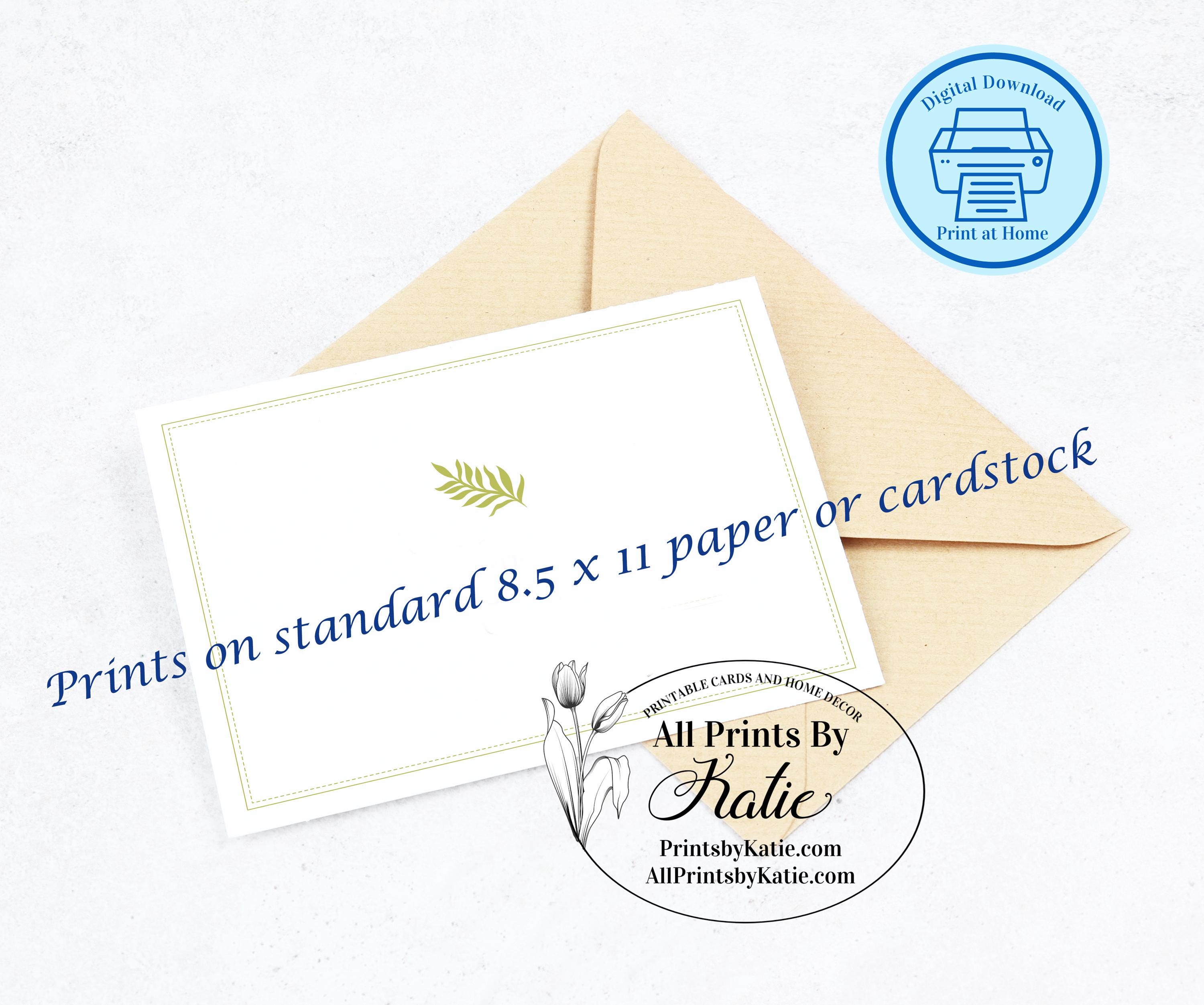 Wildflower Note Card, Printable Note Card, Flower Card Printable ...