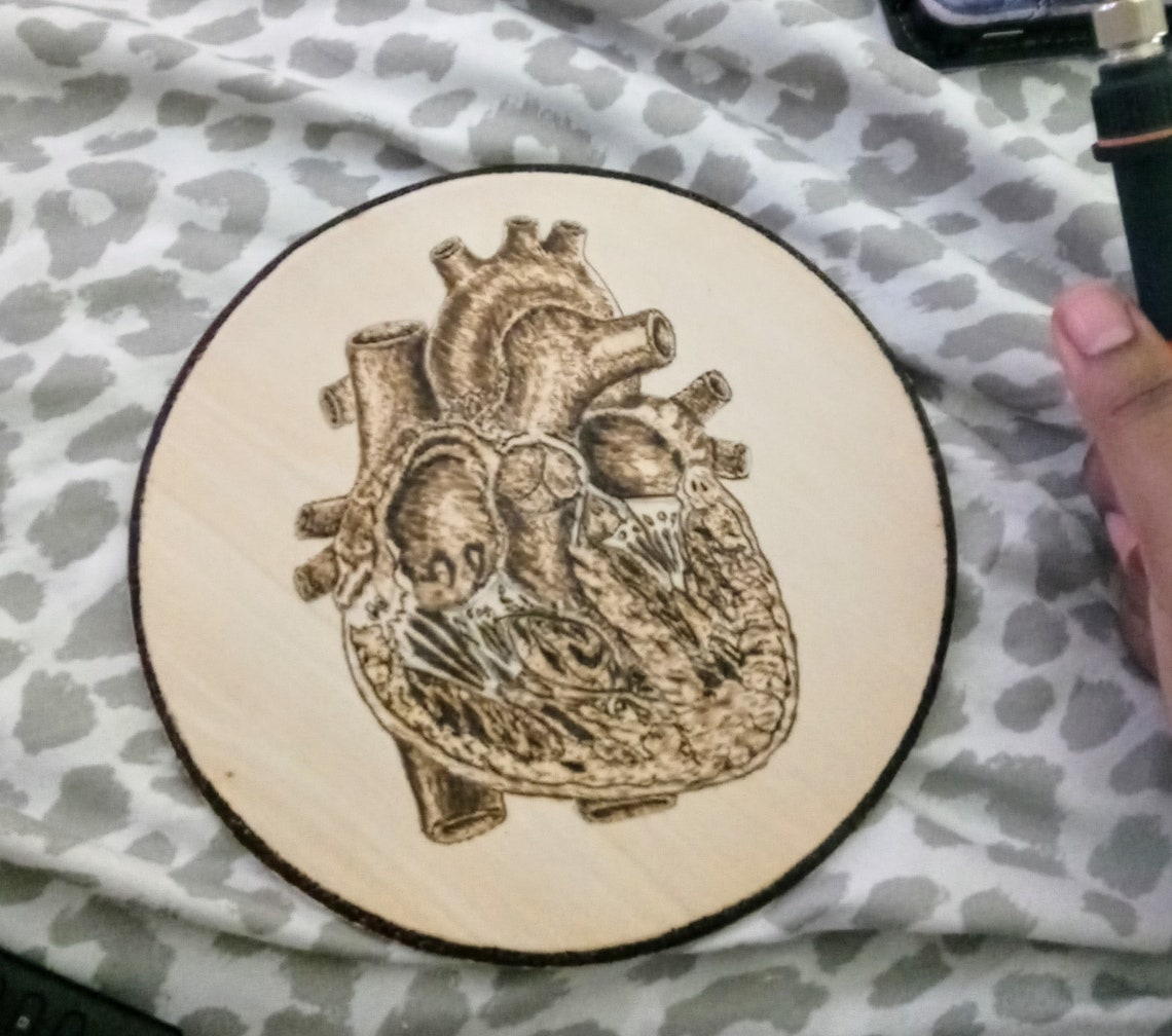 Inside the Human Heart (pyrography) - Etsy