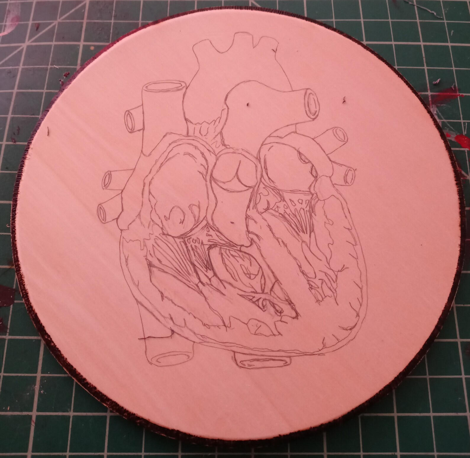 Inside the Human Heart (pyrography) - Etsy