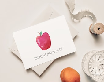 Apple of My Eye Valentine - Etsy