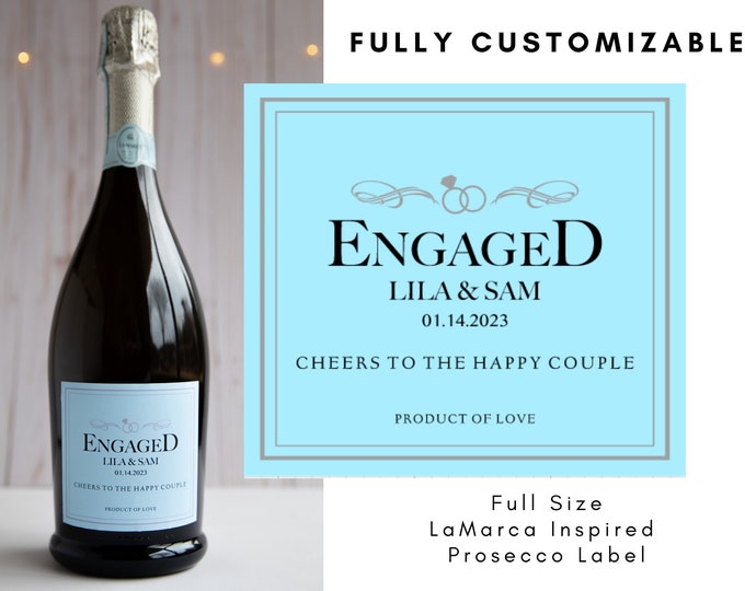 Personalized Lamarca Inspired Label, Rosé Prosecco Label, Custom ...