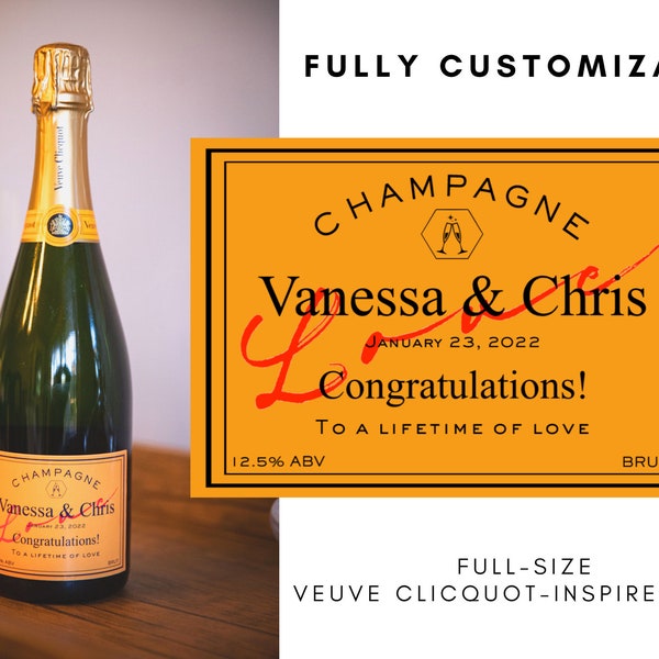Veuve Custom Label - Etsy