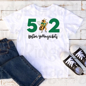 Boston Yellowjackets Area Code 502 PNG File for Sublimation - Etsy