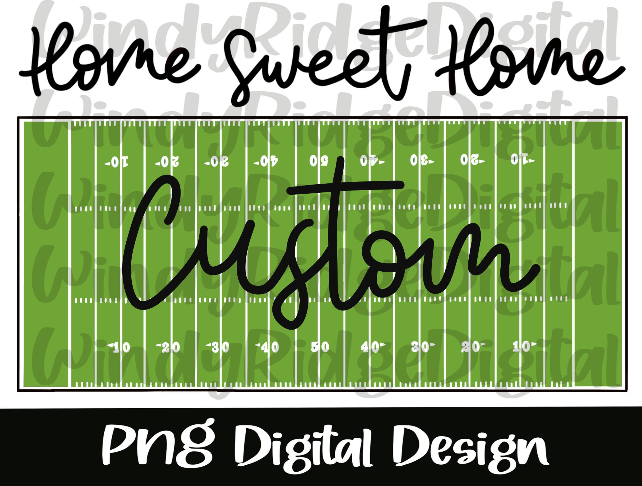 CUSTOM Football Field PNG File for Sublimation - Etsy