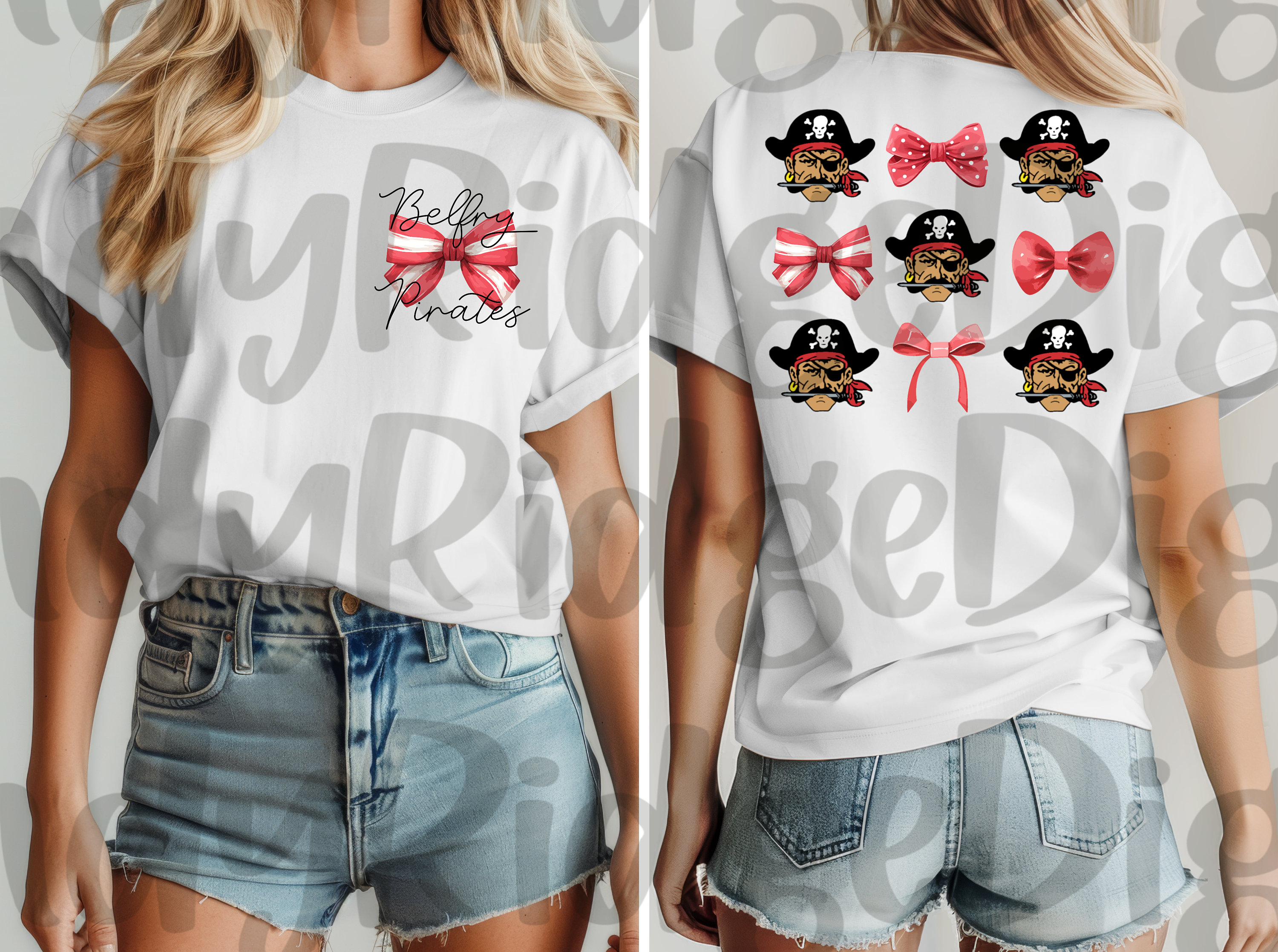 Belfry Pirates Coquette PNG File for Sublimation ••• Trendy Bow ...