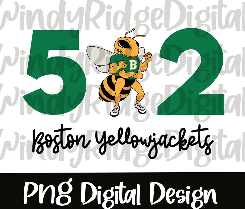 Boston Yellowjackets Area Code 502 PNG File for Sublimation - Etsy