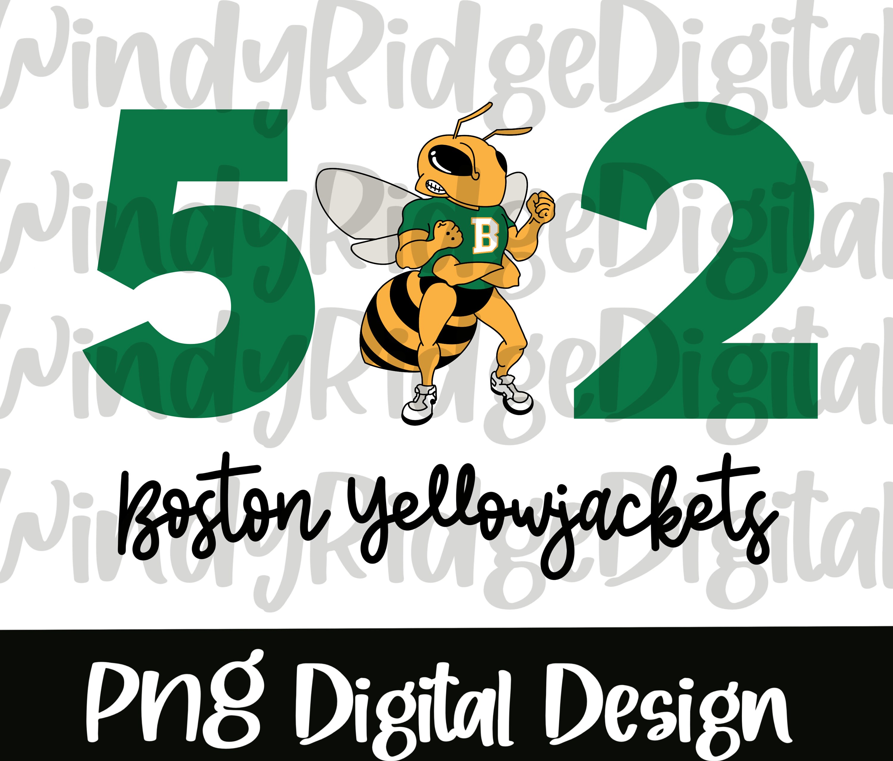 Boston Yellowjackets Area Code 502 PNG File for Sublimation - Etsy