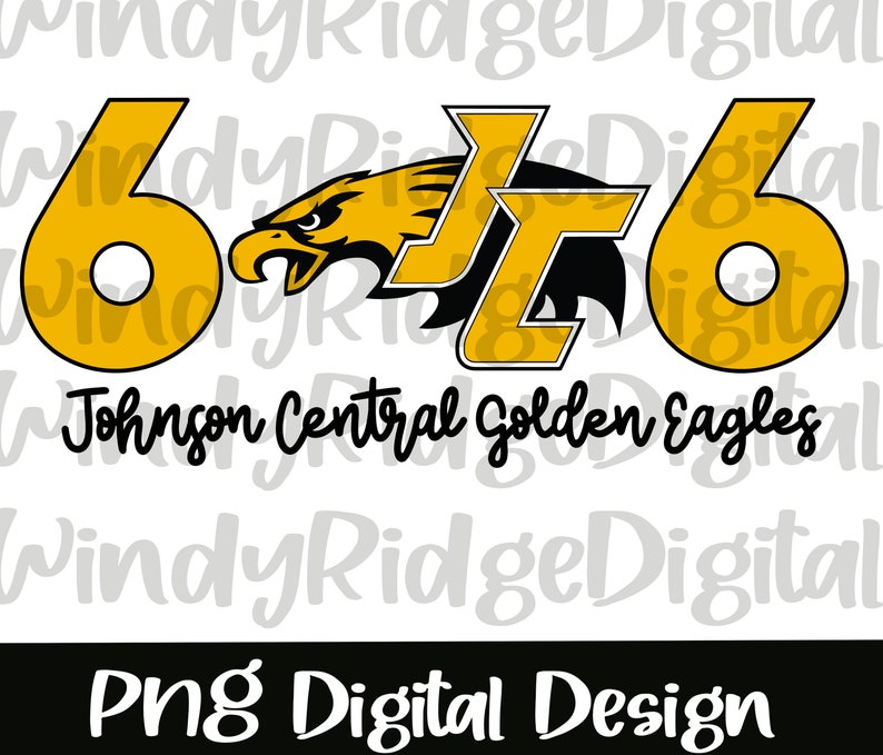 Johnson Central Golden Eagles Area Code 606 PNG File for - Etsy