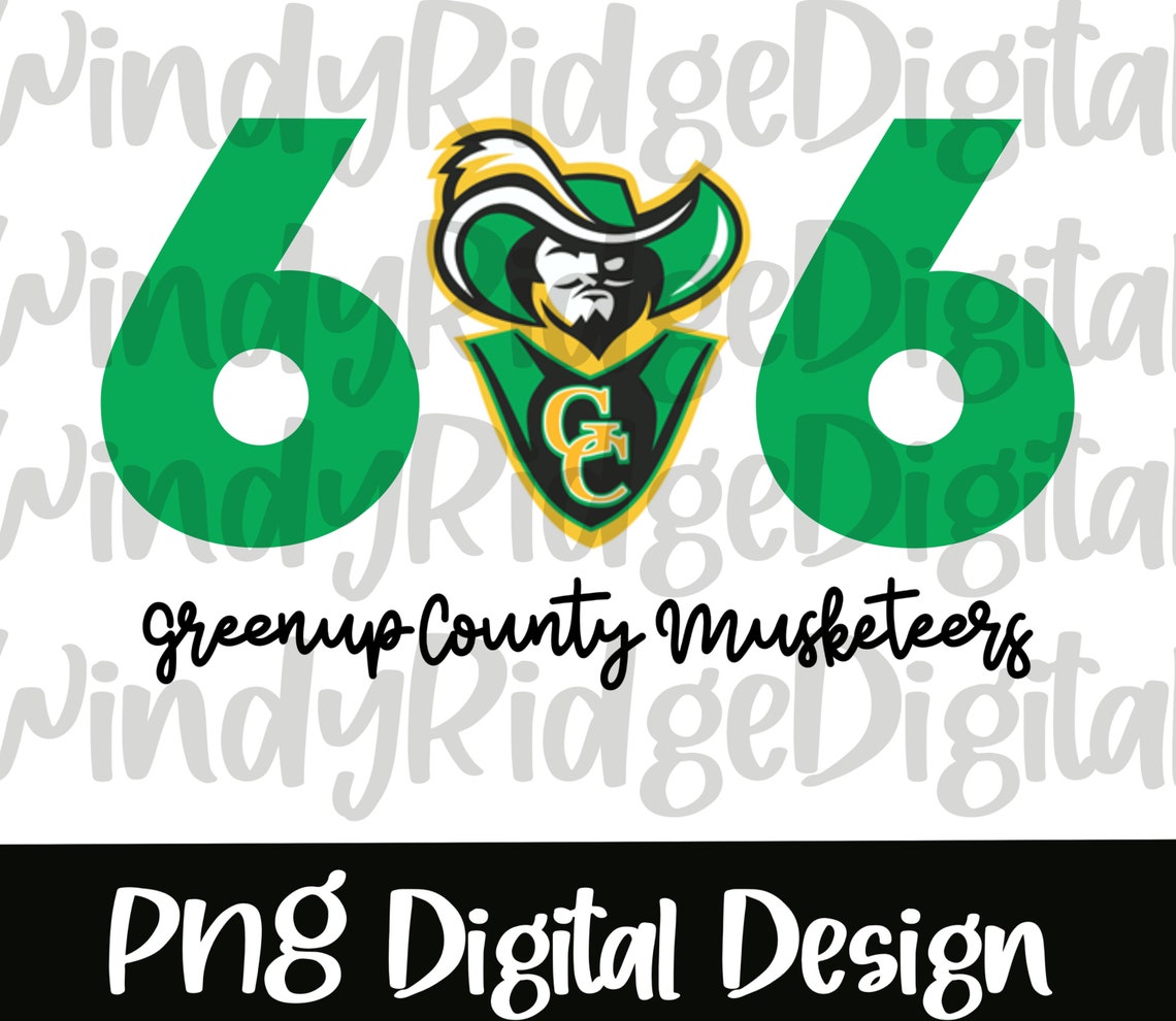Greenup County Musketeers Area Code 606 PNG File for Sublimation - Etsy