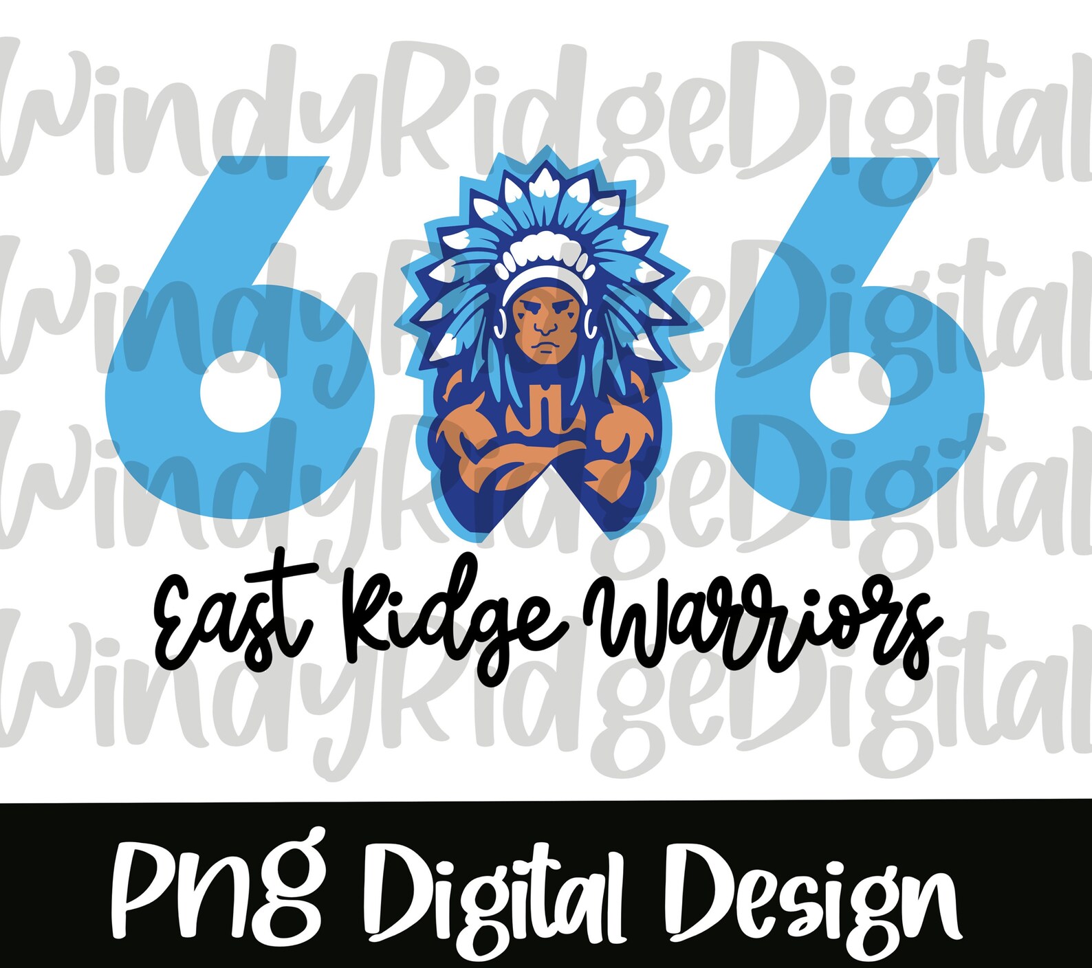 East Ridge Warriors Area Code 606 PNG File for Sublimation - Etsy