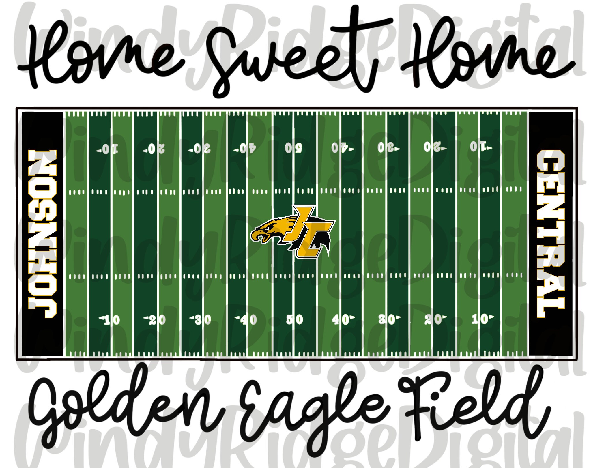 Johnson Central High School Football Field PNG for Sublimation | Etsy