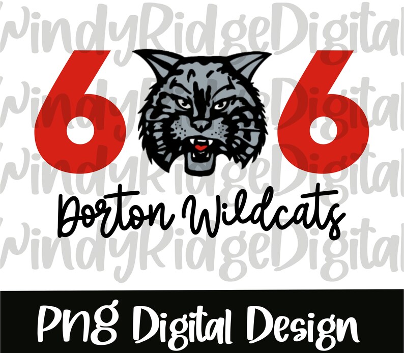 Dorton Wildcats Area Code 606 PNG File for Sublimation - Etsy