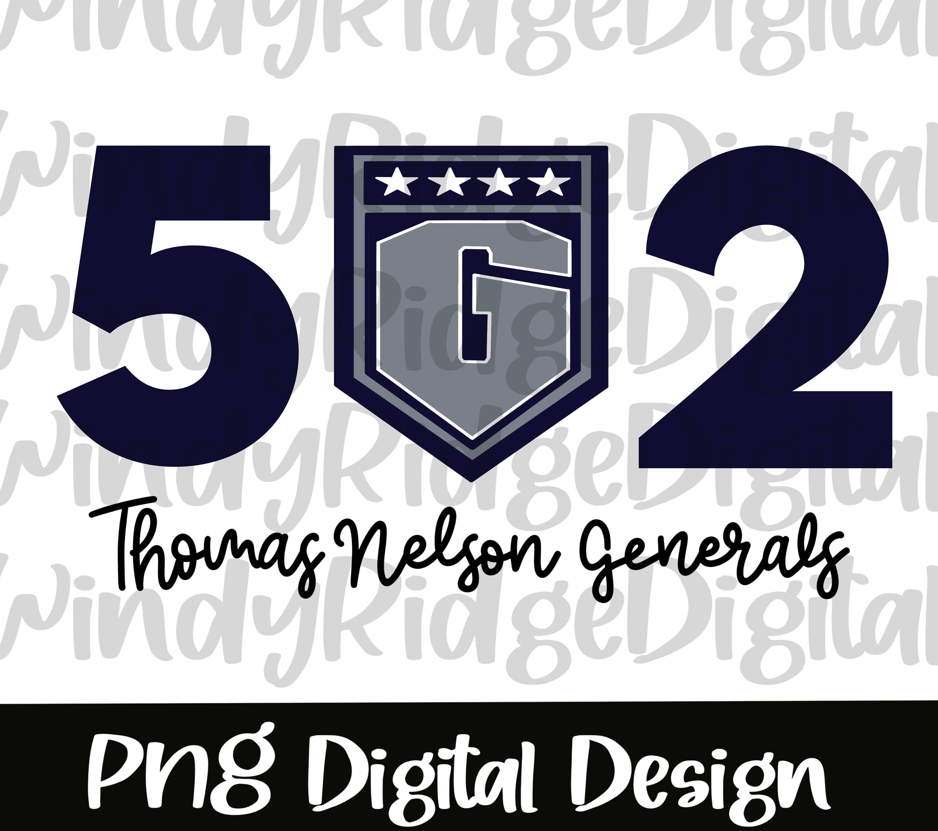 Thomas Nelson Generals Area Code 502 PNG File for Sublimation - Etsy