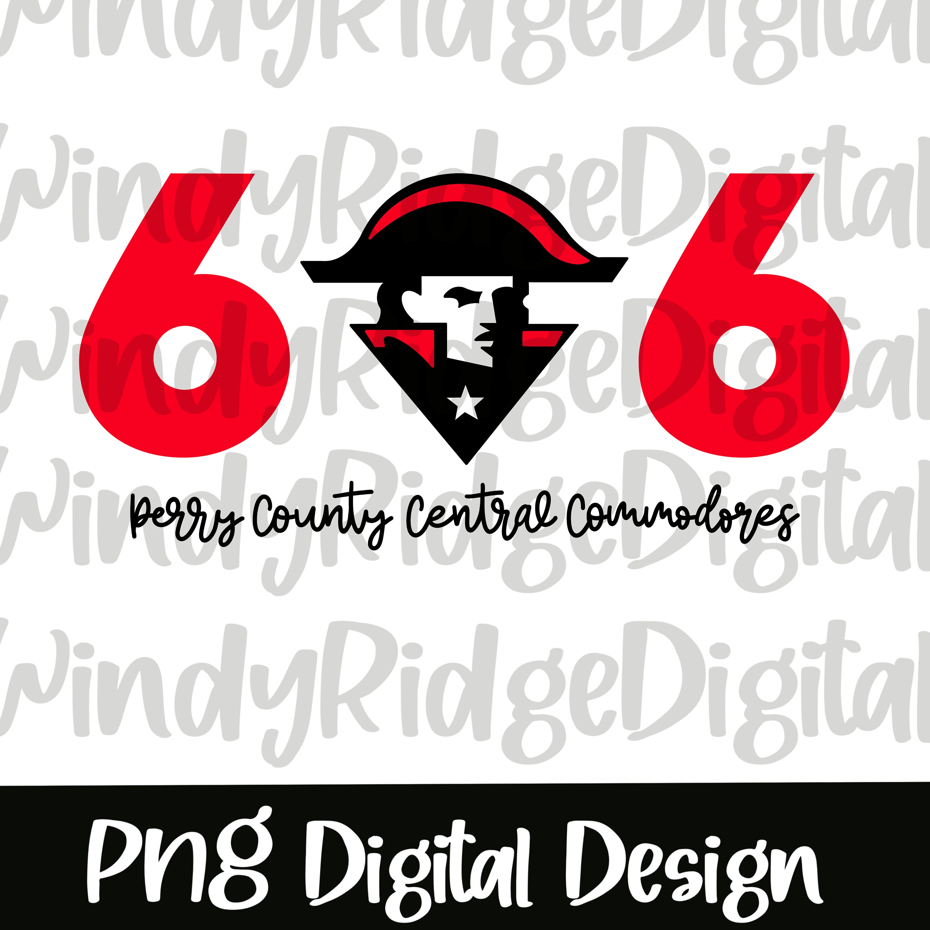 Perry County Central Commodores Area Code 606 PNG File for Sublimation ...