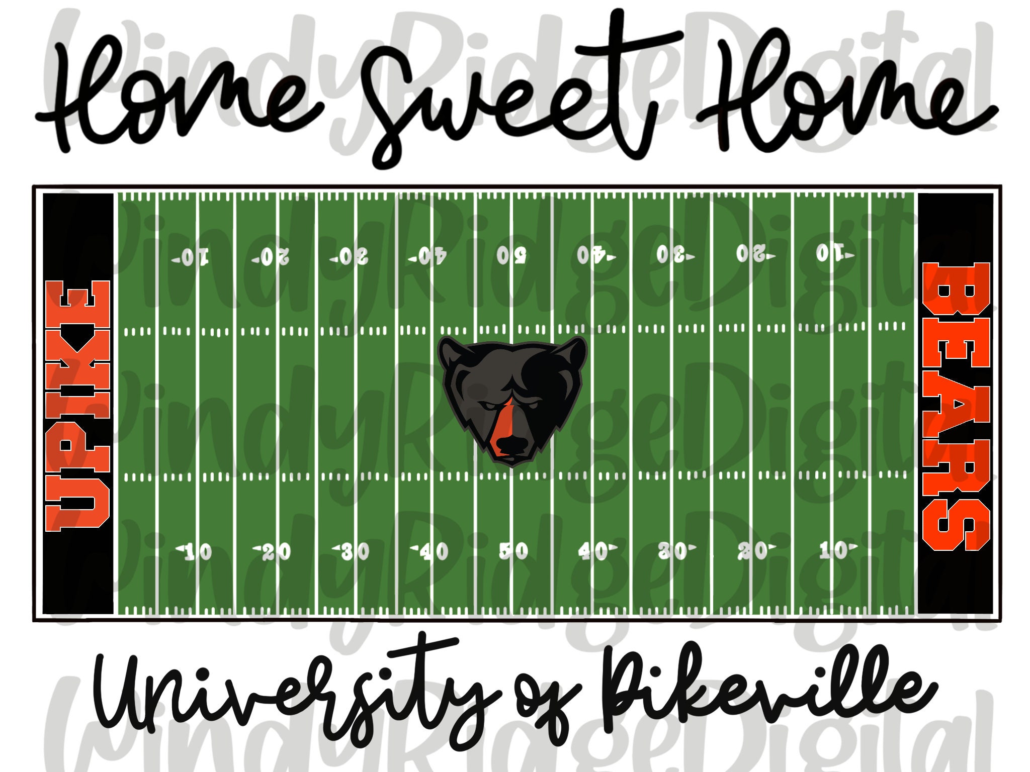 CUSTOM Football Field PNG File for Sublimation - Etsy
