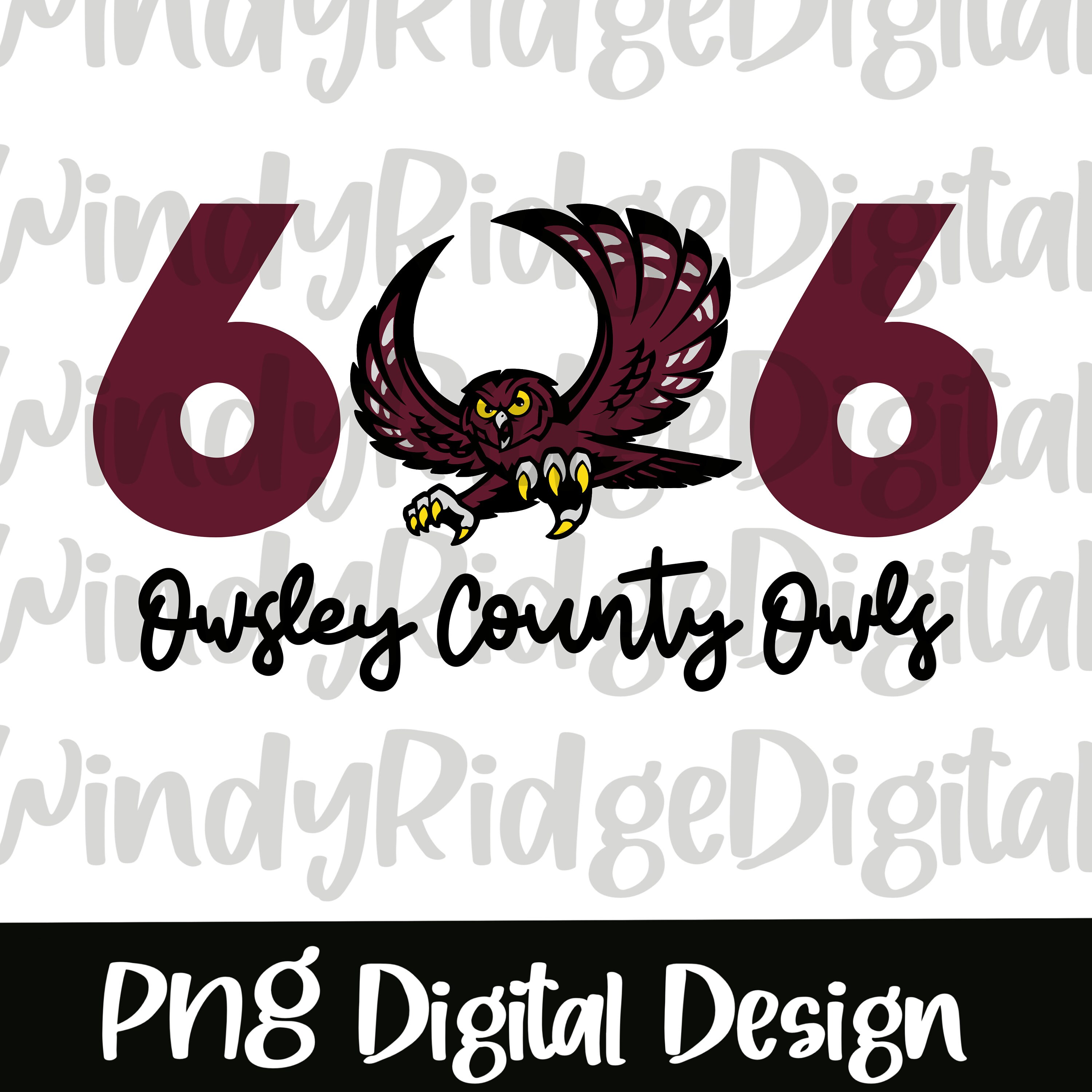 Owsley County Owls Area Code 606 PNG File for Sublimation - Etsy