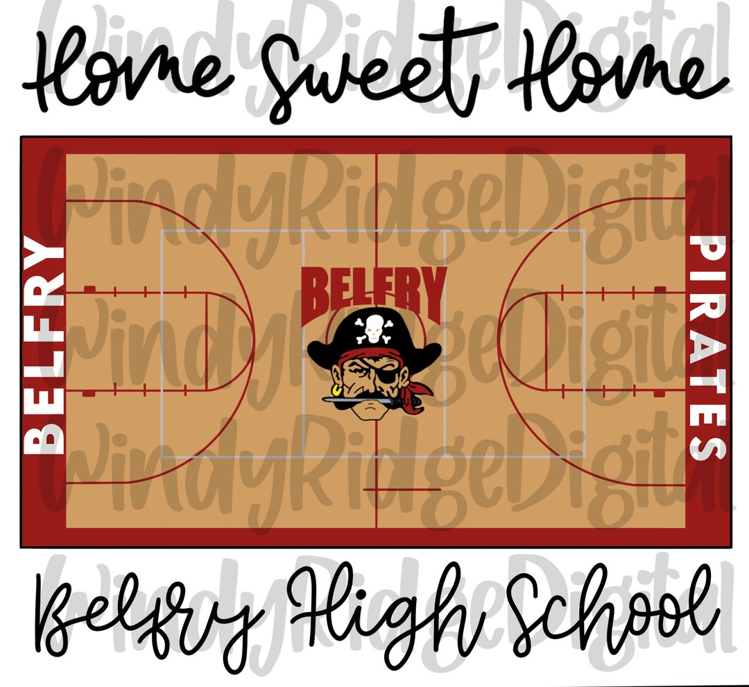 Belfry High School Basketball Court PNG File for Sublimation - Etsy