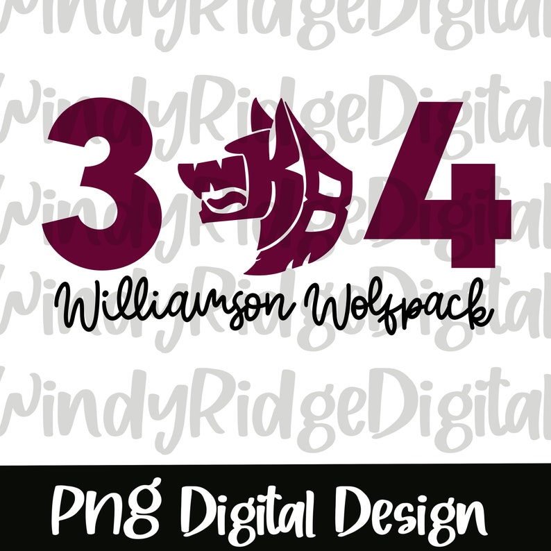 Williamson Wolfpack Area Code 304 PNG File for Sublimation - Etsy