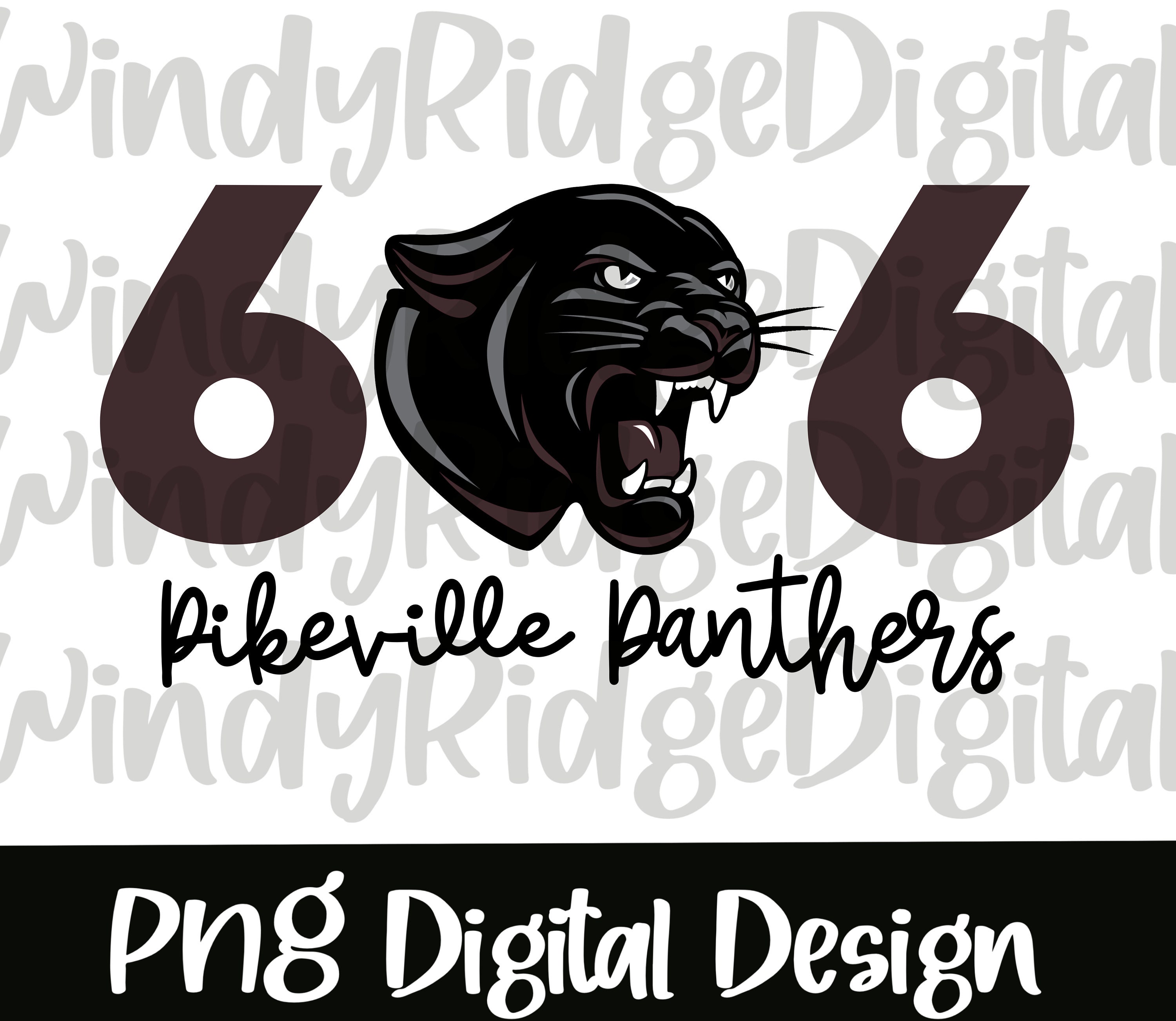 Pikeville Panthers Area Code 606 PNG File for Sublimation - Etsy