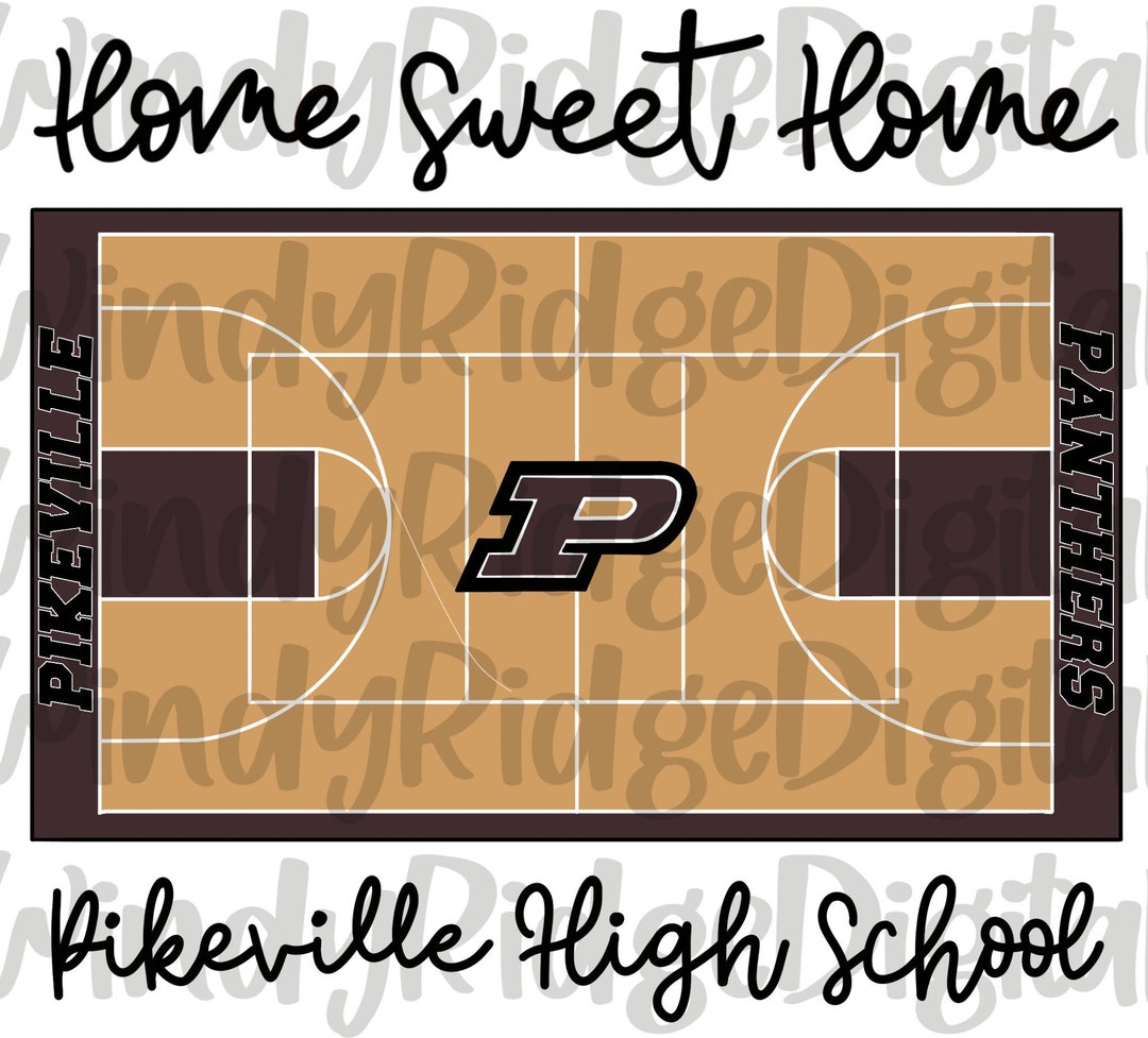 Pikeville High School Basketball Court PNG for Sublimation - Etsy