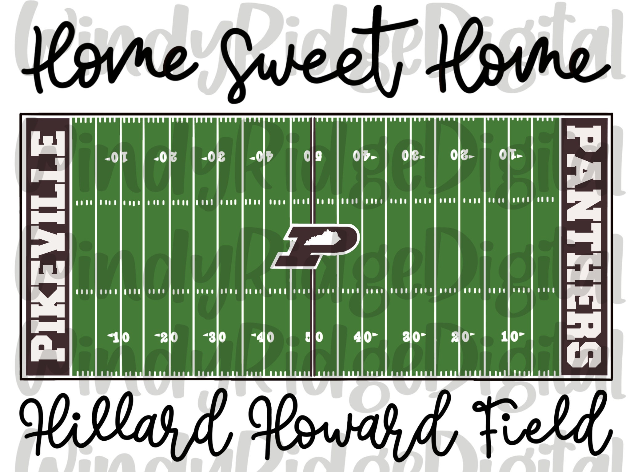 Pikeville High School Football Field PNG for Sublimation - Etsy