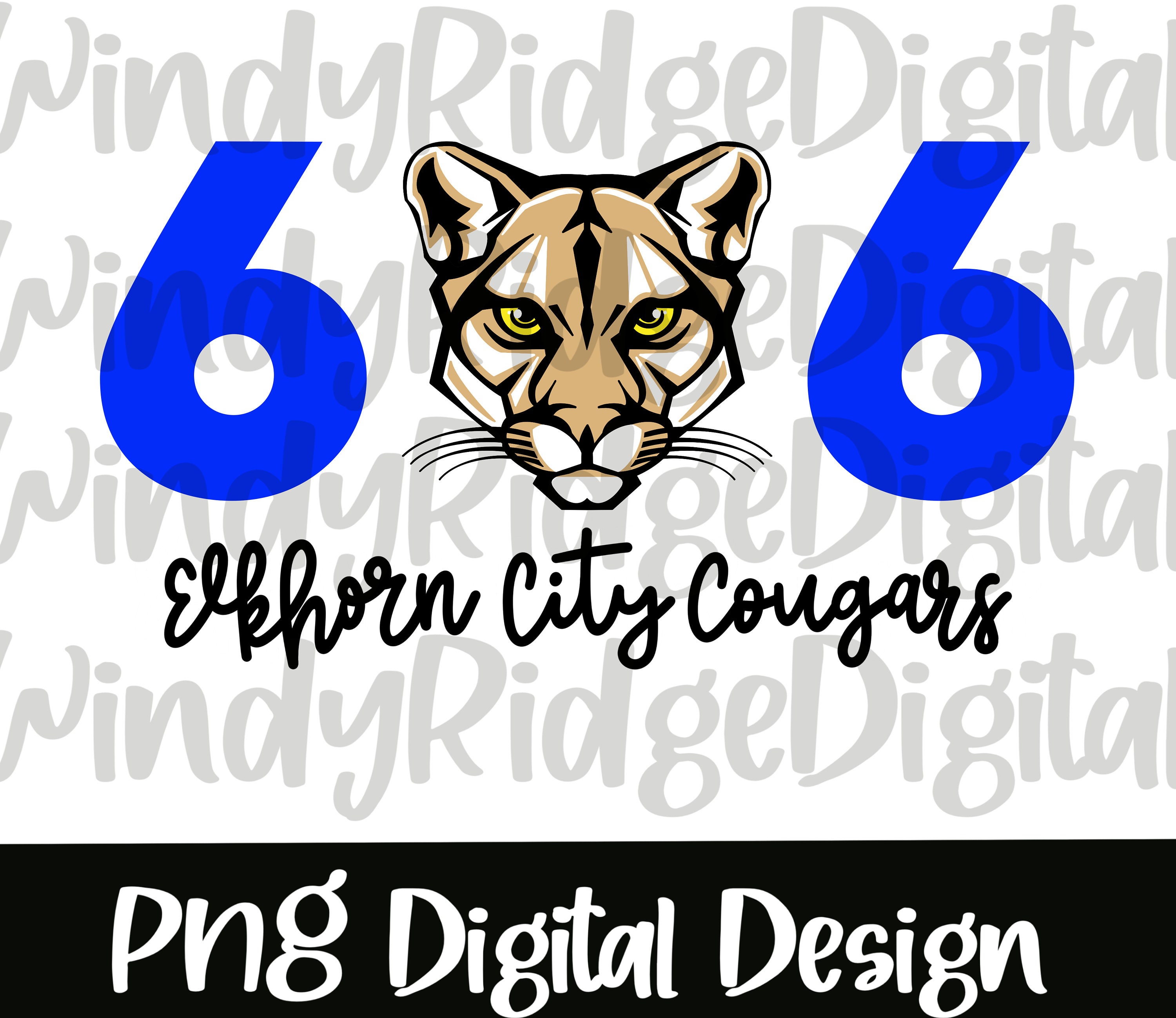 Elkhorn City Cougars Area Code 606 PNG File for Sublimation - Etsy