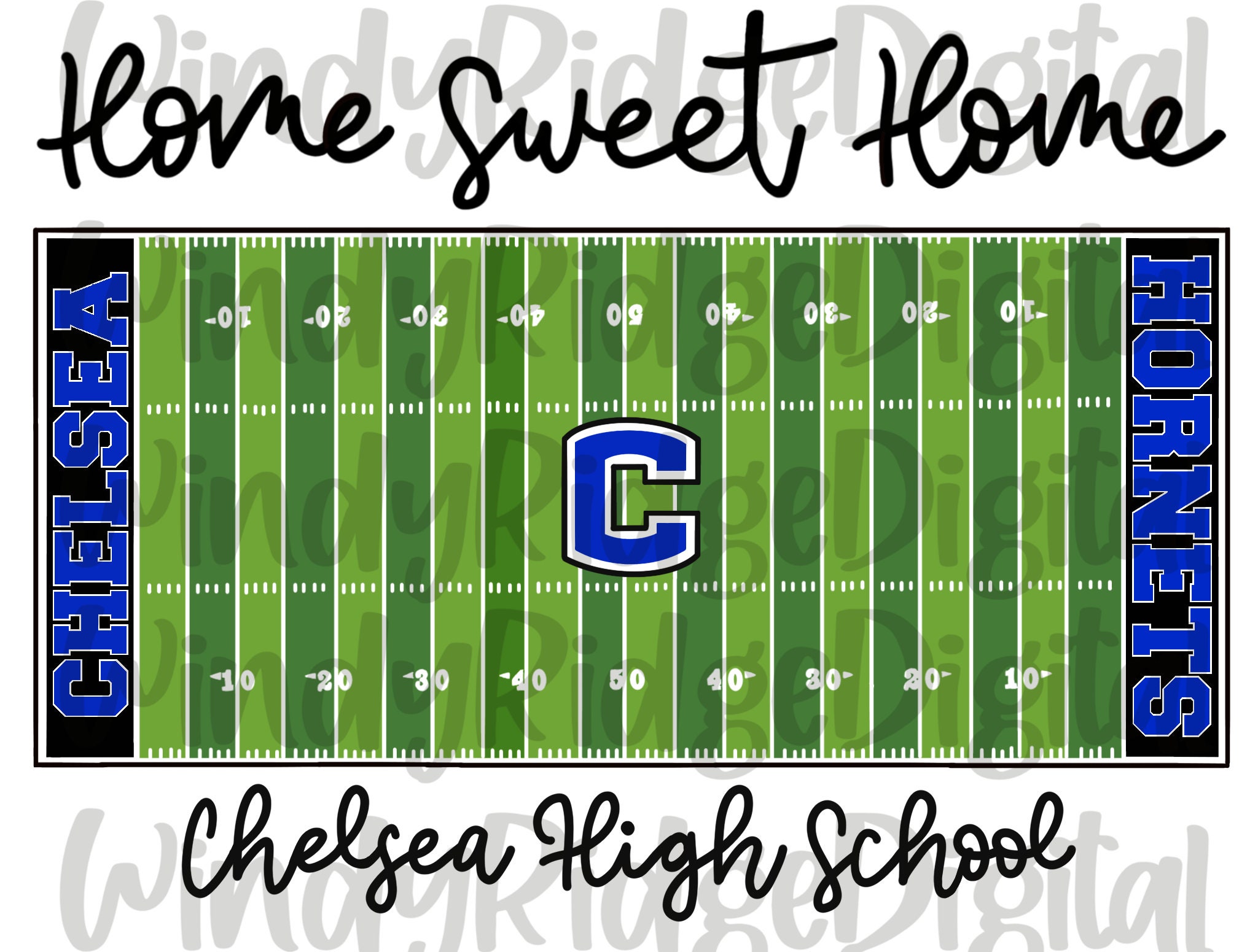 Chelsea High School Football Field PNG File for Sublimation - Etsy