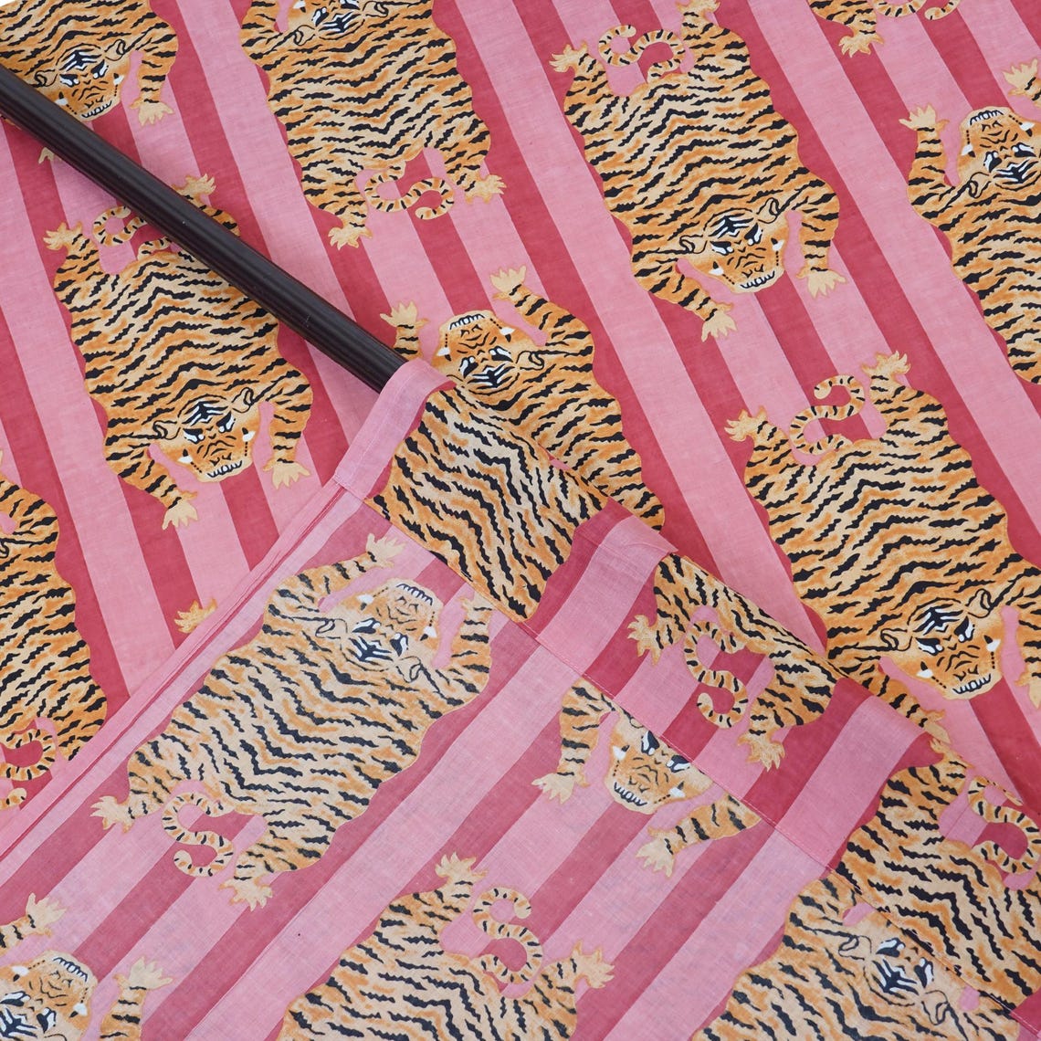Tiger Print Cotton Curtain Panels: Bohemian Window Drapes, Set of 2 - Etsy