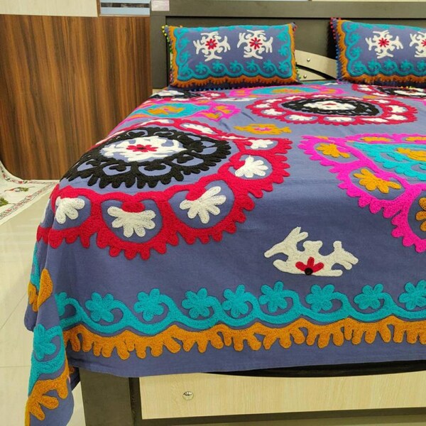 Suzani Bed Cover - Etsy