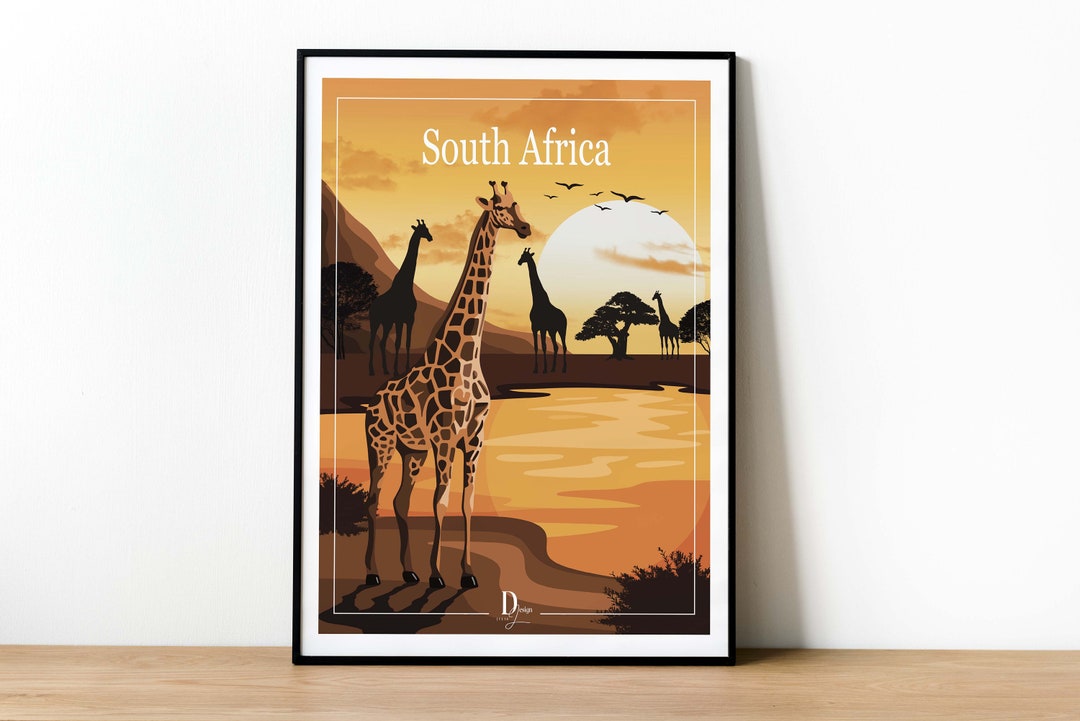 South Africa City Print, Safari Print, Travel Wall Art, Safari Travel ...