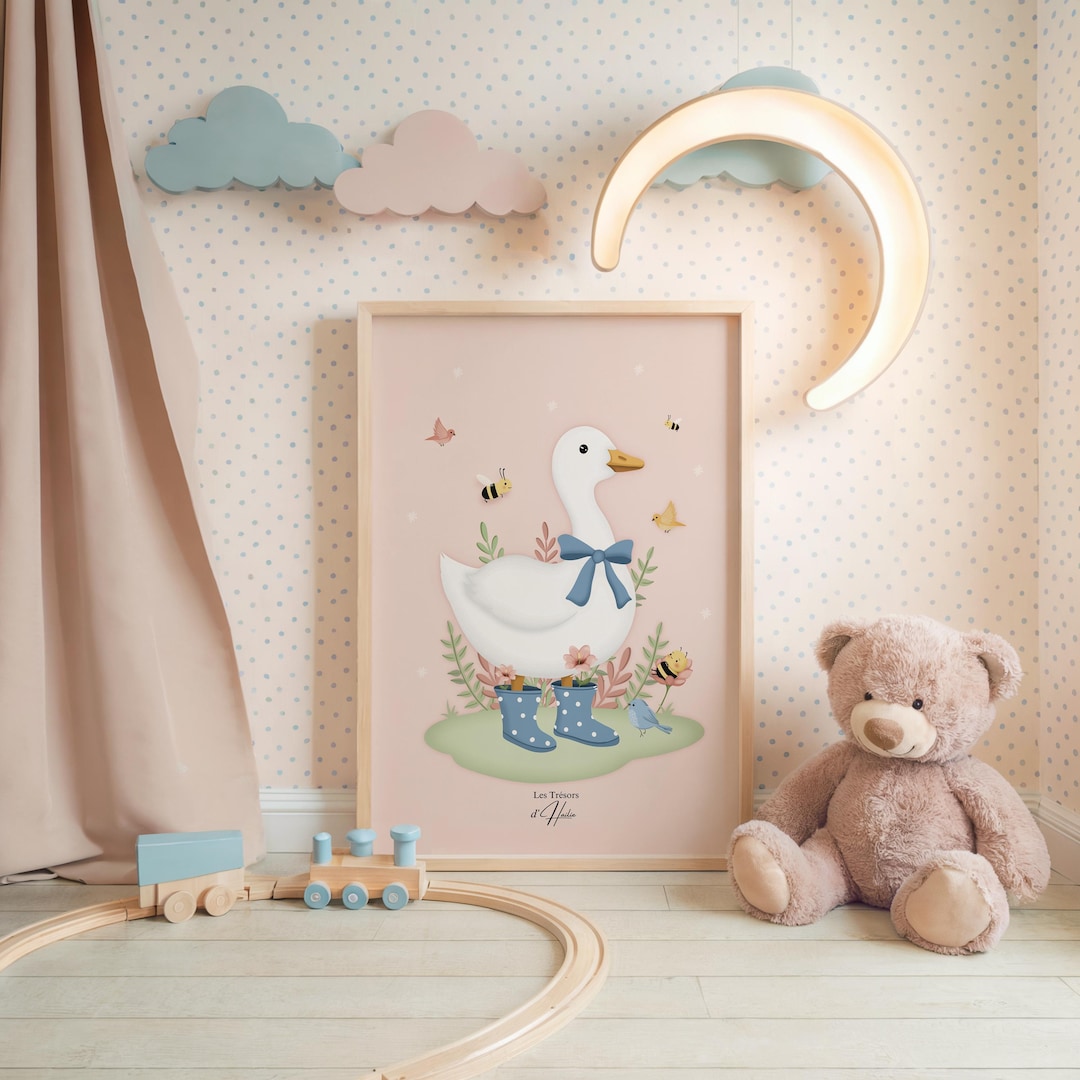 Illustrated Poster for Kids' Room – Baby Nursery Wall Art – Children's ...