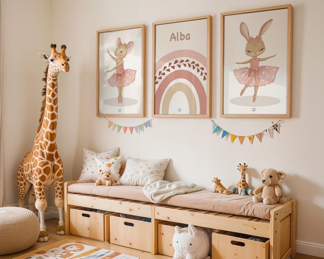 Illustrated Poster for Kids' Room – Baby Nursery Wall Art – Children's ...