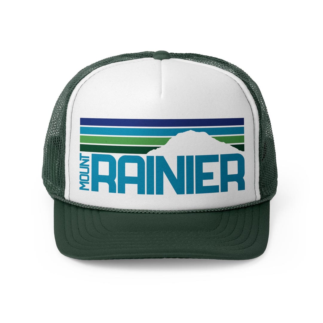 Mt Rainier Hat Mount Rainier Trucker Hat Mt Rainier Trucker Hat Rainier Washington Rainier ...