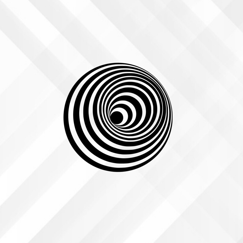 Optical Illusion Svg Spiral Illusion Svg Silhouette Cricut | Etsy