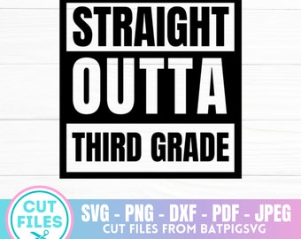 Outta 3rd Grade Svg - Etsy