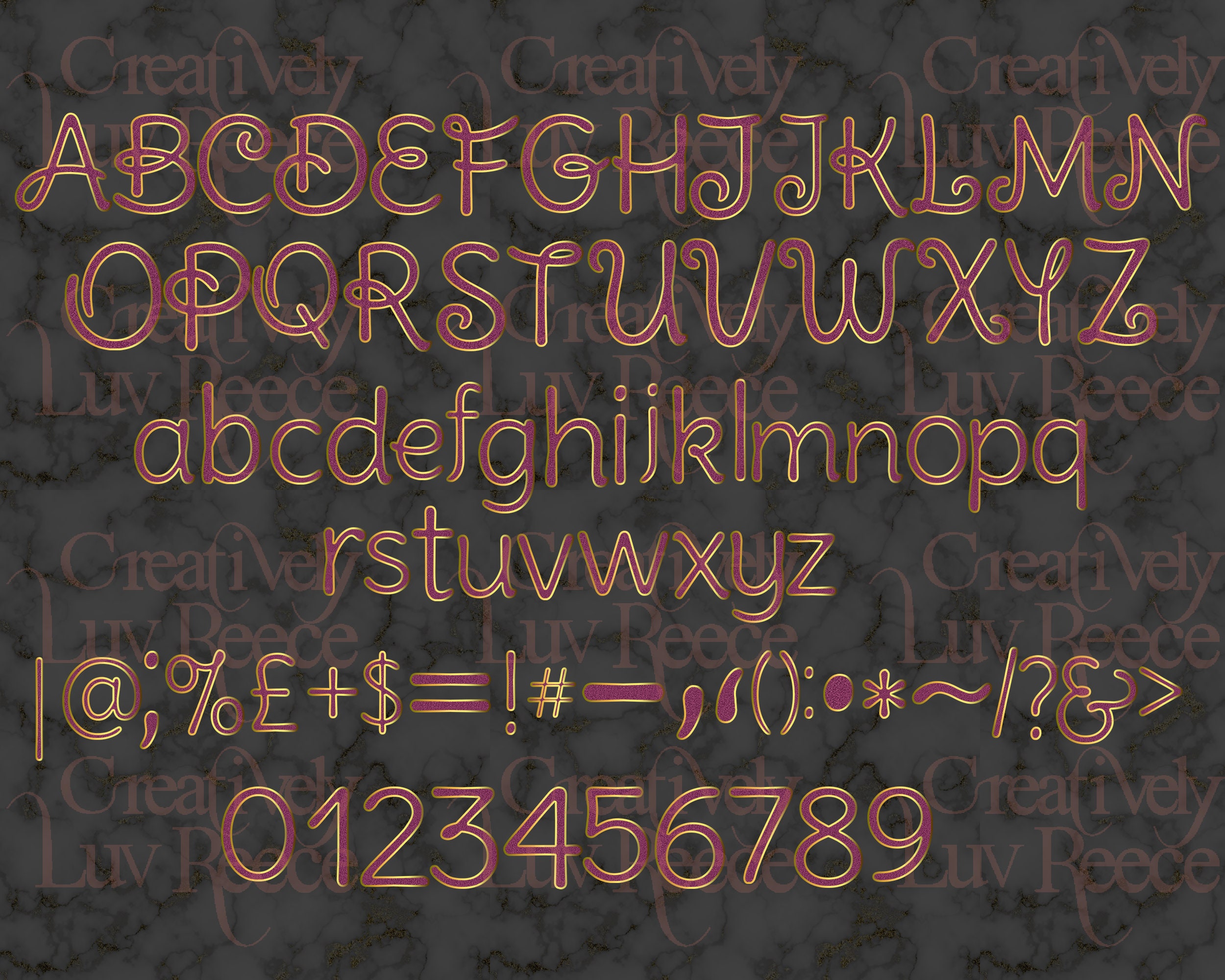 Purple Glitter Alphabet Clip Art Glitter Letters Alphabet Clipart ...