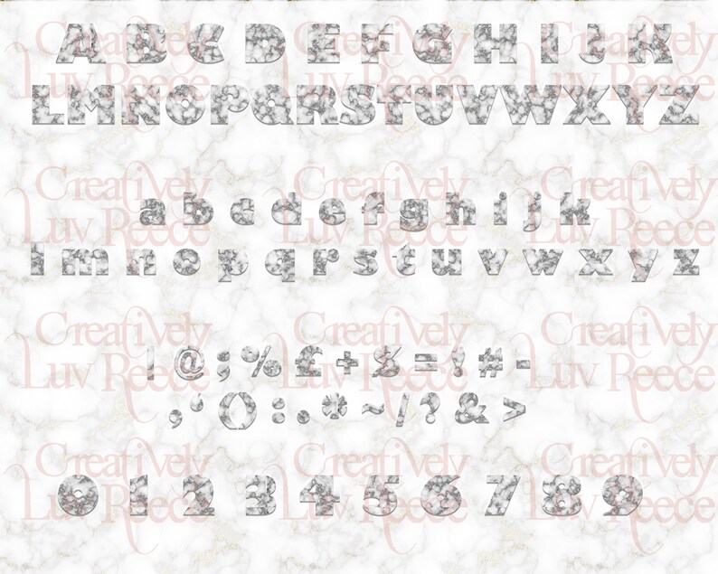 Silver Glitter Marble Alphabet Clip Art Marble Letters Alphabet Clipart ...