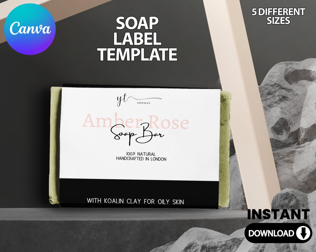 Modern 2tone Soap Label Template DIY Beauty Product Label - Etsy