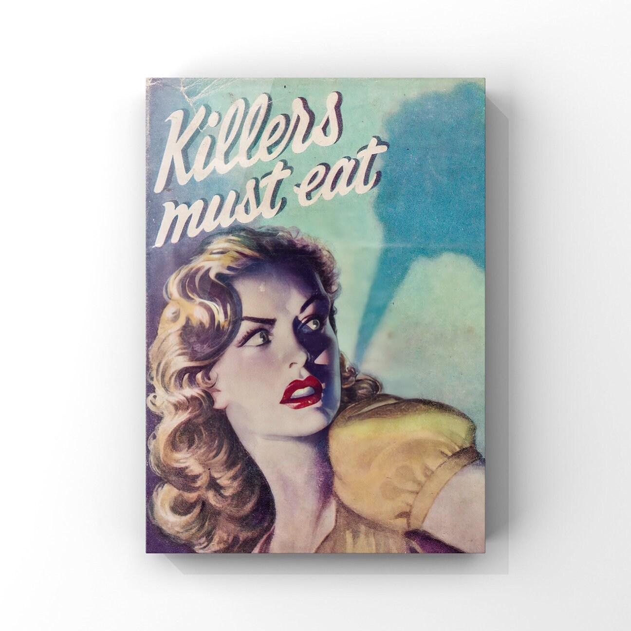 Pulp Cover Art Print, Killers Must Eat Vintage Wall Decor, Funny ...