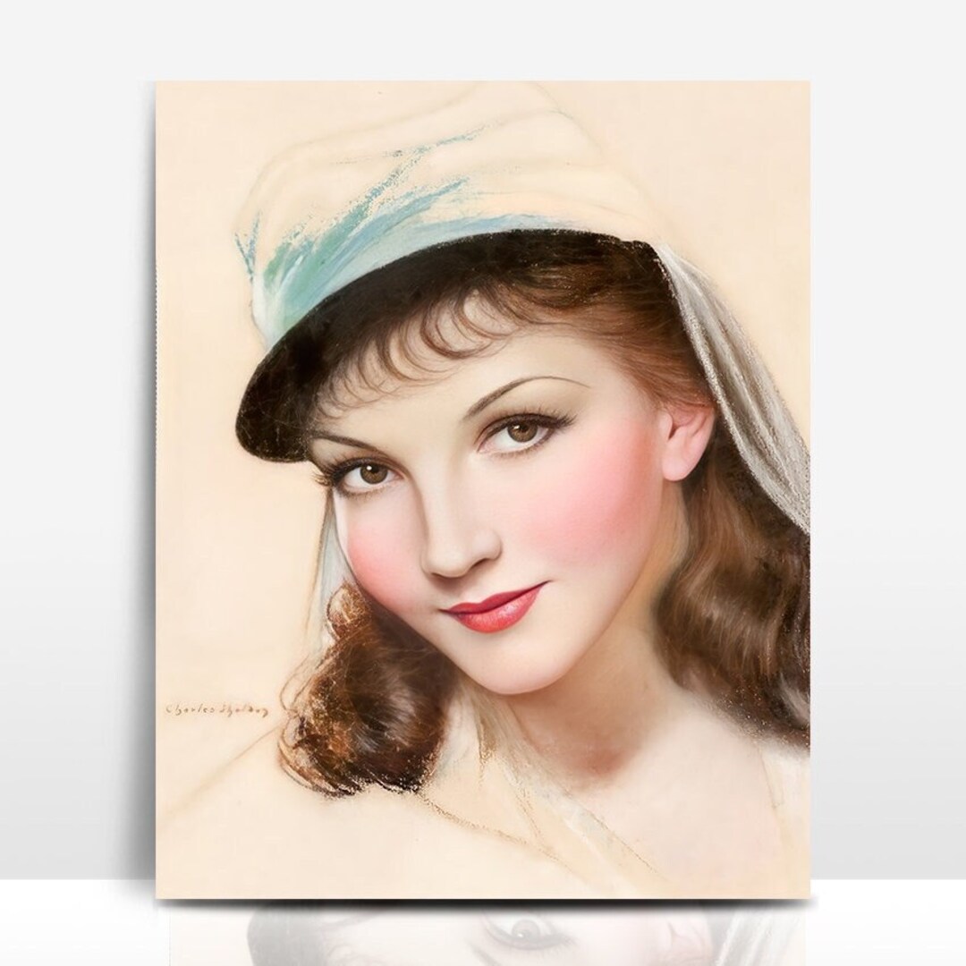 Claudette Colbert Portrait by Charles Gates Sheldon Farewell to Arms ...