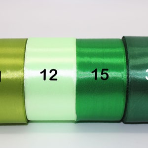 25mm (1") Satin Ribbon, Single Face 1, 5, 0r 10 Yards, 36 Colors for ...