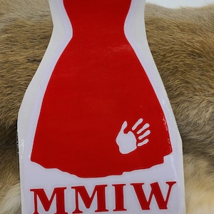 MMIW, Missing and Murdered Indigenous Women, Decals, Red Dress or Red ...