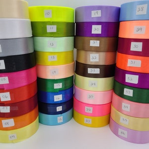 25mm 1 Satin Ribbon Single Face 1 5 0r 10 Yards 36 - Etsy Canada