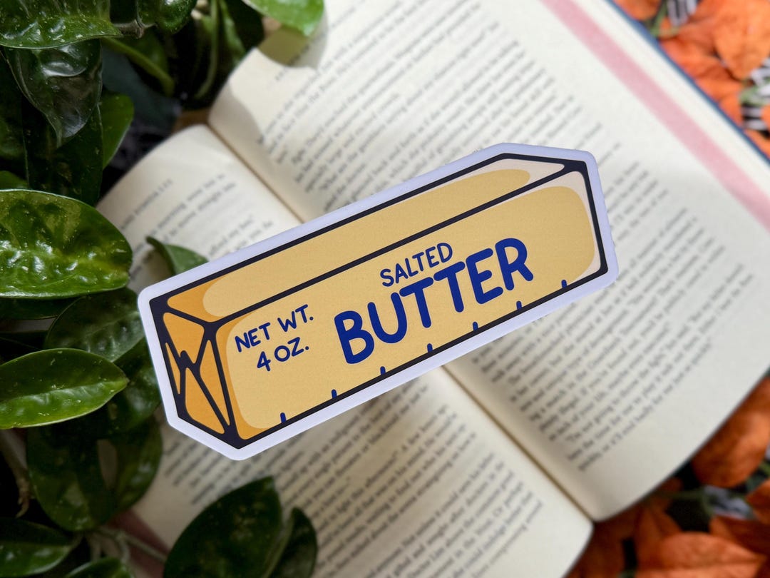 Butter Bookmark, Soft Matte Bookmark, Double Sided, Book Lover Gift ...