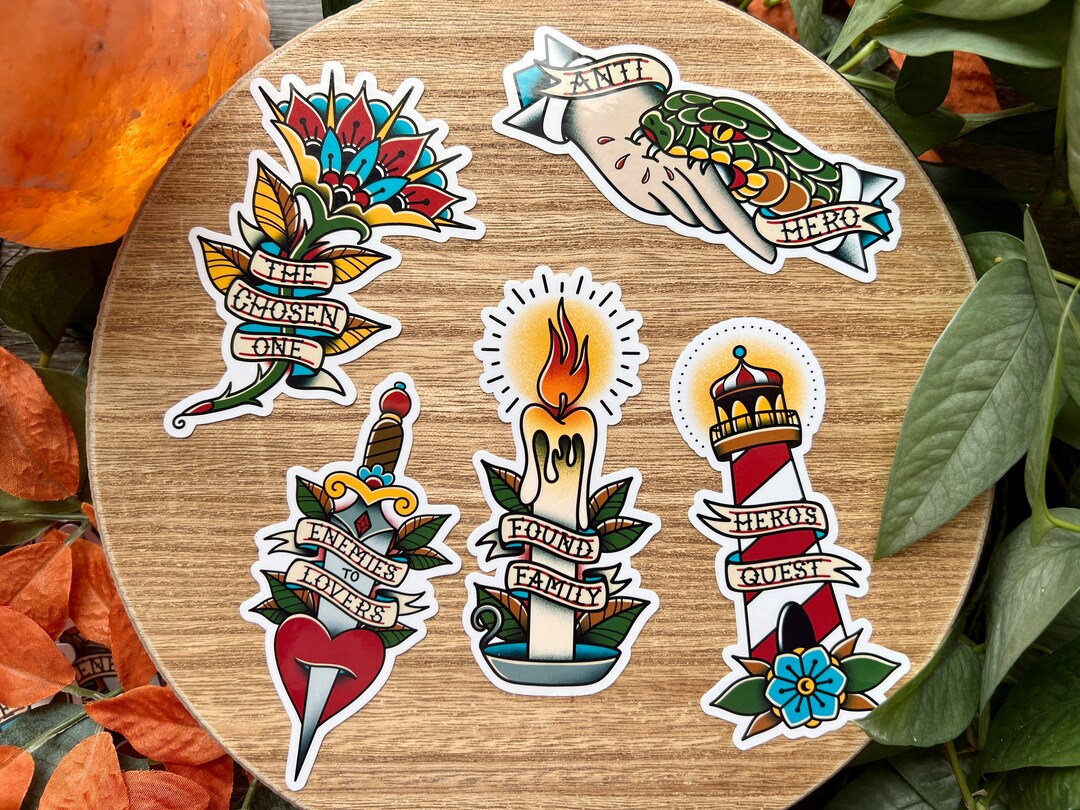 Book Trope Sticker Bundle, Water Resistant Stickers, American ...