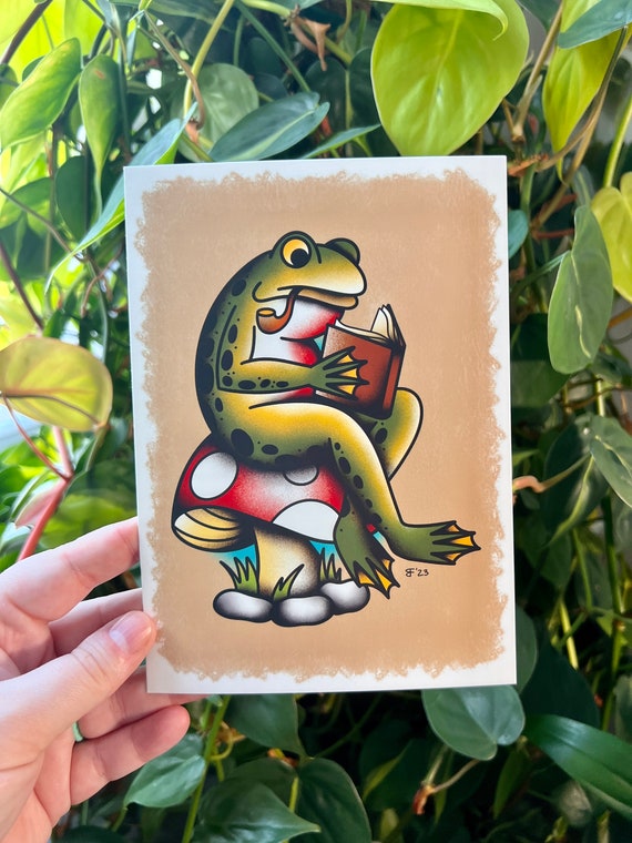 Neo traditional frog tattoo - Bronctattooaus.com